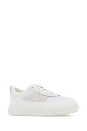 Moncler Mens White Canvas Moncler Altive Sneakers 001