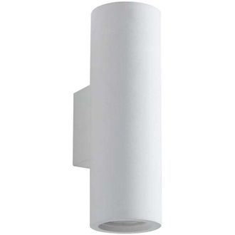 Oresteluchetta Wandlampe modern in Zylinderform aus wei&szlig;em Gips Tony-B