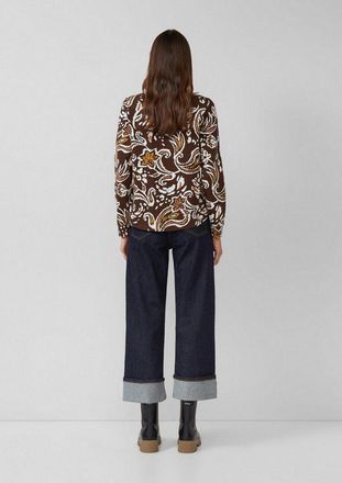 s.Oliver Langarmbluse T-Shirt Hemdbluse aus Jersey