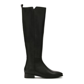 Kazar Schwarze Lederstiefel mit einem Ausschnitt oben - - Shoes - Damen - Schwarzk - 37 EU