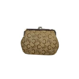 Celine Portefeuille en coton Pre-owned - Femme - Pre-owned - Brun - Taille: ONE Size