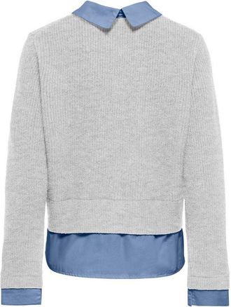 Only Strickjacke ONLALIVIA LS WOVEN MIX CARDIGAN CS KNT Materialmix, regular fit