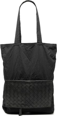 Bottega Veneta 2012-2025 Intrecciato Trimmed Nylon Eco tote bag - Schwarz