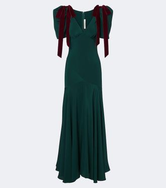 Rodarte Maxikleid aus Seiden-Cr&ecirc;pe