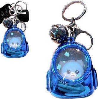 Generic Porte-clés lumineux pour, porte-clés ours dans un sac à dos | porte-clés pendentif sac à dos pendentif pour les vacances, bleu, Refer to description