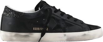 Golden Goose Femme, Chaussures, Noir, Taille: 38 EU Superstar Black Suede Glitter