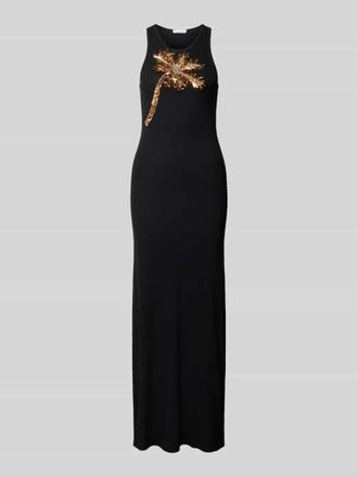 Paco Rabanne Slim Fit Maxikleid mit Ziersteinbesatz