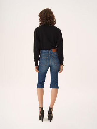 Chlo&eacute; Gold-Button Ribbed Knit Gilet - Black
