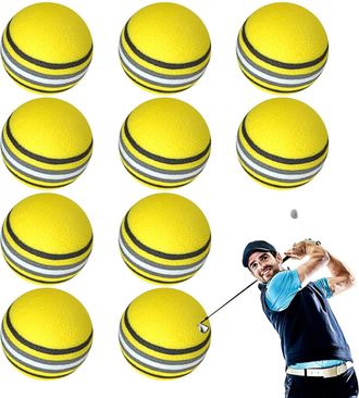 Generico Golfb&auml;lle f&uuml;r Praxis, 10 St&uuml;ck Trainingsb&auml;lle, Sportausr&uuml;stung f&uuml;r Indoor-Outdoor-&Uuml;bungen, Anf&auml;nger, Junior Senior