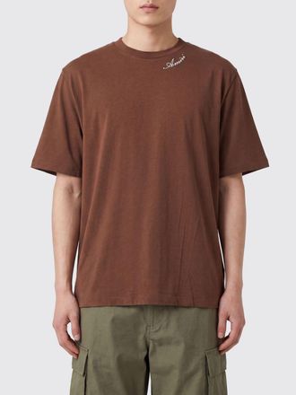 Amiri Rundhals-T-Shirt mit &uuml;berschnittenen Schultern aus Baumwoll-Modal-Mischung