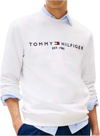 Tommy Hilfiger Homme, Sweatshirts et sweats &agrave; capuche, Blanc, Taille: S Flex Logo SweaT-shirt