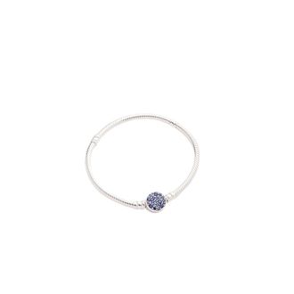 Pandora Funkelnder Scheibenverschluss Schlangenarmband - - Accessories - Damen - Blau - ONE SIZE