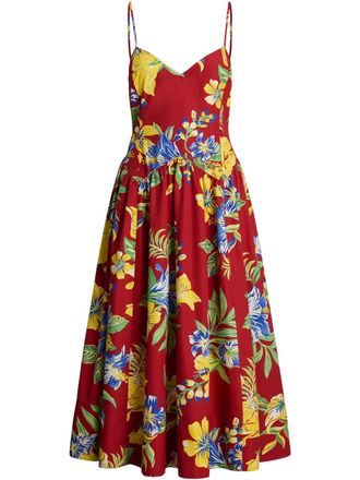 Polo Ralph Lauren robe à imprimé Tropical - Rouge
