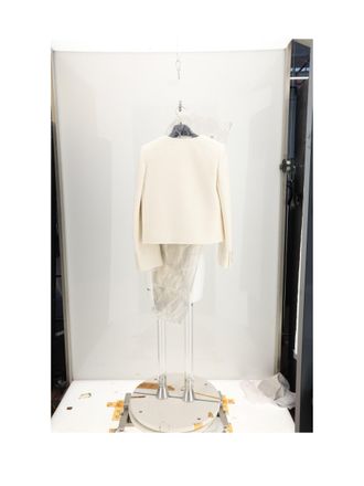 Celine Womens Jacket Icone White Cashmere (capra Hircus)