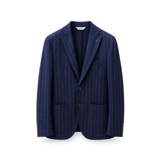 Paoloni Homme, Vestes, Bleu, Taille: S Veste en jersey &agrave; rayures tennis