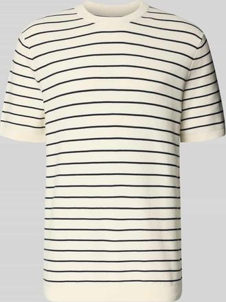 Mc Neal T-Shirt mit geripptem Rundhalsausschnitt