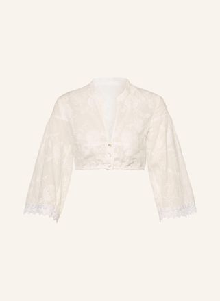 Sportalm Dirndlbluse Mit 3/4-Arm Und Spitze weiss