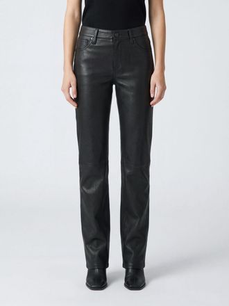 Frame Denim The Cigarette Slim Fit Hose mit mittlerer Leibh&ouml;he aus Lammleder