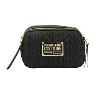 Versace Jeans Couture Femme, Sacs, Noir, Taille: ONE Size Logo Plaque Crossbody Bag