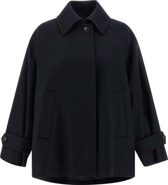 Alberto Biani Kurzer Mantel - Blau