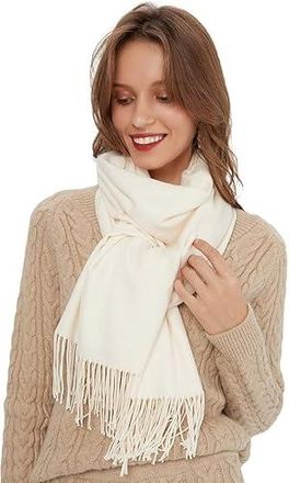 Maamgic Foulard Echarpe xxl echarpe printemps Femme Homme 200 * 70CM Hiver Touch&eacute; Soyeux Multi-Couleur El&eacute;gant Ch&acirc;le Doux pour Mariage Party Soiree, Blanc Cas