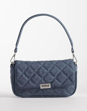 Barbour Soho - Kleine Schulter-/Umh&auml;ngetasche aus hellem Denim mit Logo-Blau