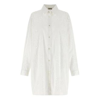 Herno Hemd aus Baumwolle mit Lochstickerei - - Blouses & Shirts - Damen - Wei&szlig; - 2XL