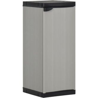 vidaXL Vidaxl - Armoire de jardin 1 &eacute;tag&egrave;re en PVC et PP - Dimensions 35x40x85 cm - Charge max 20 kg - Avec serrure de s&eacute;curit&eacute; et fixation murale