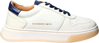 Alexander Smith Homme, Chaussures, Blanc, Taille: 42 EU Pelle Baskets