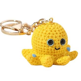 Generic Porte-cl&eacute;s en r&eacute;sine de pieuvre de dessin anim&eacute; - Accessoire de sac &agrave; main - Breloque cr&eacute;ative en forme de pieuvre - Pendentif en forme de pieuvre - P