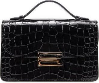 Victoria Beckham Sac effet crocodile Dorian en cuir de veau