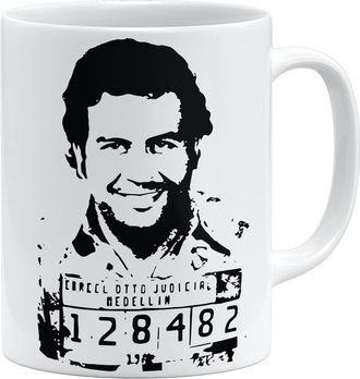 OM3 Police Mugshot Pablo Tasse - Keramik Becher - 11oz 325ml - Beidseitig Bedruckt - Weiss