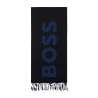 HUGO BOSS Homme, Accessoires, Noir, Taille: ONE Size &Eacute;charpe Imprim&eacute;e en Laine M&eacute;lang&eacute;e