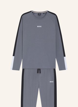 HUGO BOSS Pyjama-Set Balance Long Set Regular Fit grau