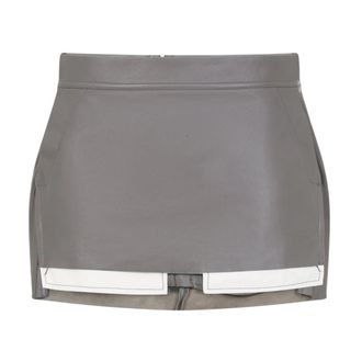 Rick Owens Fog Cutoff Mini Skirt - - Skirts - Damen - Braun - S