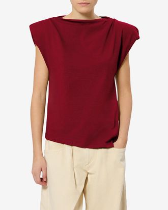 Isabel Marant Tee Shirt Sebani - Femme - Bordeaux Fonc&eacute; - Taillexs - Isabel Marant