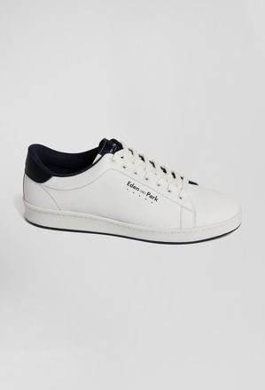 Eden Park Baskets Basses En Cuir Blanc