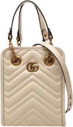 Gucci Sac bandouli&egrave;re matelass&eacute; Pre-owned - Femme - Pre-owned - Beige - Taille: ONE Size