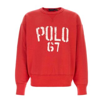 Polo Ralph Lauren Cotton Blend Sweatshirt - - Sweatshirts & Hoodies - Herren - Rot - XL