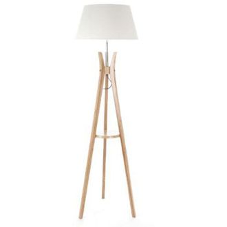 PEGANE Pegane - Lampadaire table en Bambou/ Lin - h 156 x d 46 cm