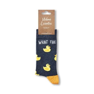Urban Eccentric Unisex What The Duck Socken | Geschenk | 1 Paar | Cotton Rich Socken | Premium Socken | Neuheit | Geschenke, mehrfarbig, One size