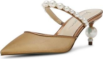 Betsey Johnson Womens Evey Pump, Gold, 8.5