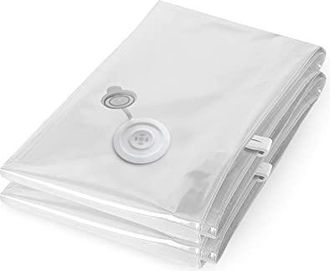 Compactor RAN4399 Set 2 x platzsparender Vakuum-Aufbewahrungsbeutel, Größe Medium, extra flach, Aspispace-Serie, transparent, 38 x 68 cm