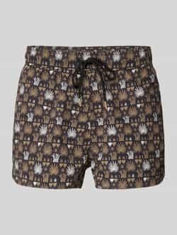 HUGO BOSS Regular Fit Badeshorts mit Allover-Muster Modell CALA