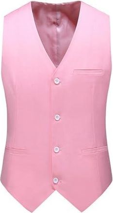 Generico Gilet de costume pour homme Grandes tailles Veste traditionnelle Veste de mariage Blazer Élégant Coupe régulière Casual Uni Gilet décontracté léger sa