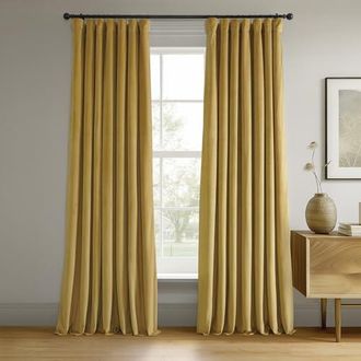 Half Price Drapes VPCH-P HPD VPCH-180407-96 Vorhänge für Schlafzimmer, 127 x 248 cm, Goldfarben, Polyester-Mischung, Fools Gold, 50 X 96