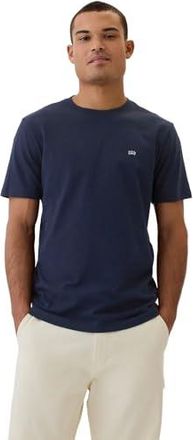 GAP Gap T-Shirt à col Rond Doux avec Micro Logo pour Homme, Tapisserie Bleu, Taille XL