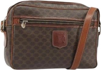 Celine Pre-owned Vintage Macadam Canvas Shoulder Bag - Femme - Pre-owned - Brun - Taille: ONE Size
