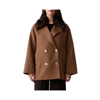 Kaos Zweireihiger Mantel - - Coats - Damen - Beige - S