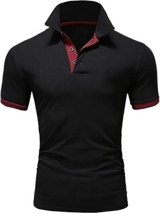 Generic Polo de golf No Giraffe brodé pour homme - T-shirt de tennis de bureau décontracté polo t-shirt boutonné sur le devant uni polo dété à manches courtes